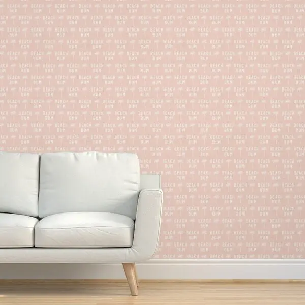 Spoonflower Beach Bum Soft Lad19 100% Natural Sisal Grasscloth Wallcovering