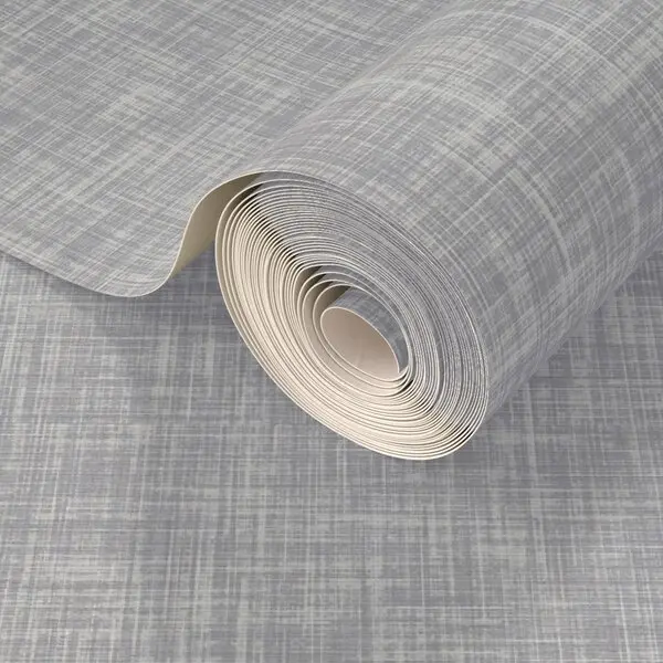 Spoonflower Light Blue Grey Metal 100% Natural Sisal Grasscloth Wallcovering - Gray,grey