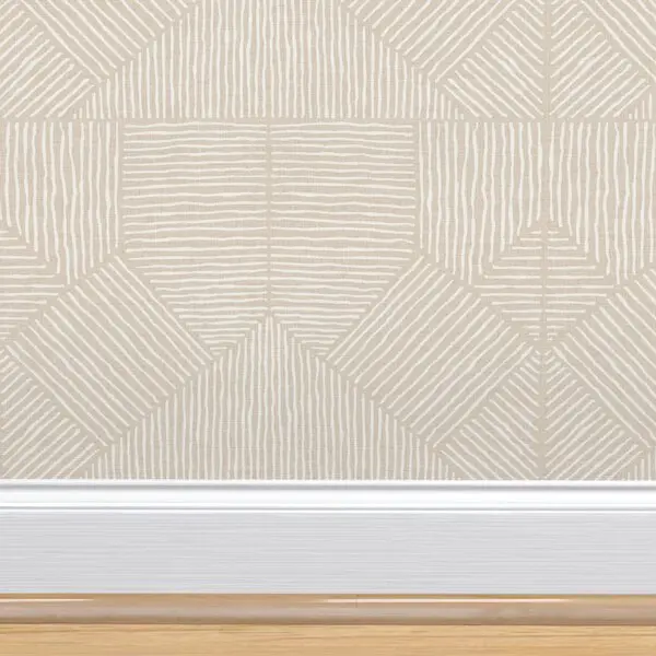 Spoonflower Birds Eye View Pure White 100% Natural Sisal Grasscloth Wallcovering