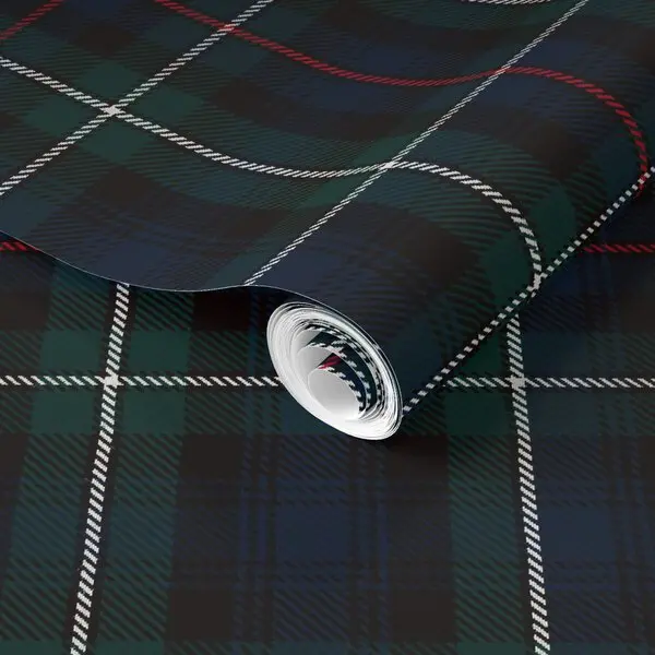 Spoonflower Plaid Tartan Scotland Clan Kilt Mackenzie Traditional Wallpaper