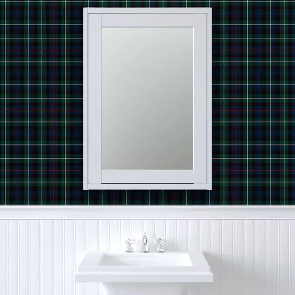 Spoonflower Plaid Tartan Scotland Clan Kilt Mackenzie Traditional Wallpaper