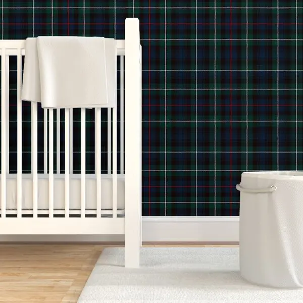 Spoonflower Plaid Tartan Scotland Clan Kilt Mackenzie Traditional Wallpaper
