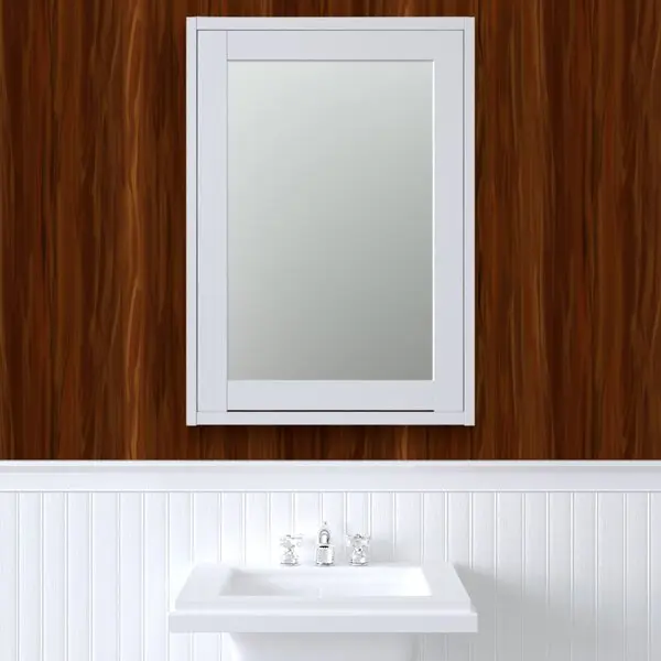 Spoonflower Mahogany Wood Custom Pre-pasted Wallpaper - Brown,black