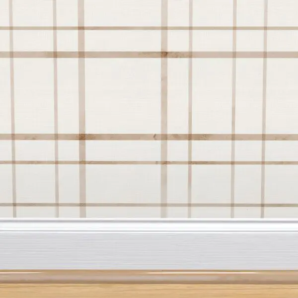 Spoonflower And White Plaid 100% Natural Sisal Grasscloth Wallcovering