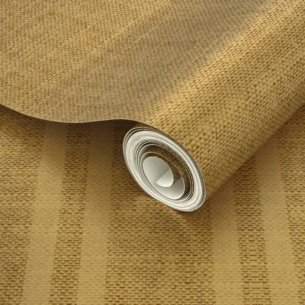 Spoonflower Stripe Modern Geometric Baby Line Decor Nursery Custom Pre-pasted Wallpaper - Tan