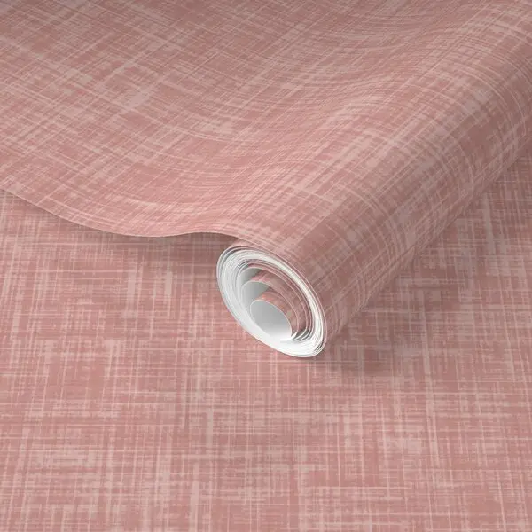 Spoonflower Texture Look Vintage Pink Custom Removable Wallpaper - Pink,red