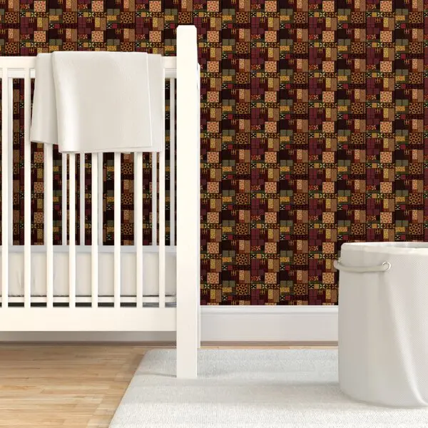 Spoonflower Hawaiian Kapa Traditional Wallpaper