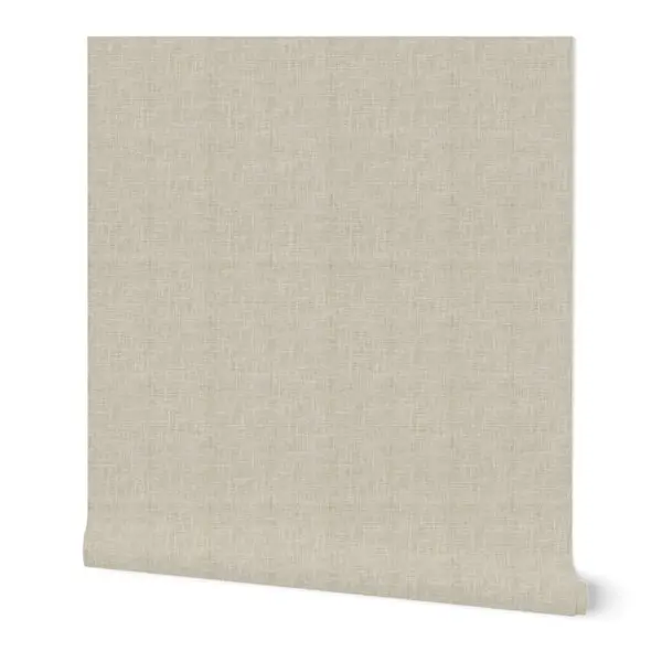 Spoonflower Beige Grey 100% Natural Sisal Grasscloth Wallcovering - Gray,beige,orange