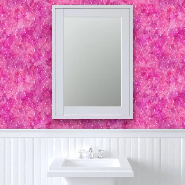 Spoonflower Stars Abstract Watercolor Fairy Tale Texture Custom Pre-pasted Wallpaper