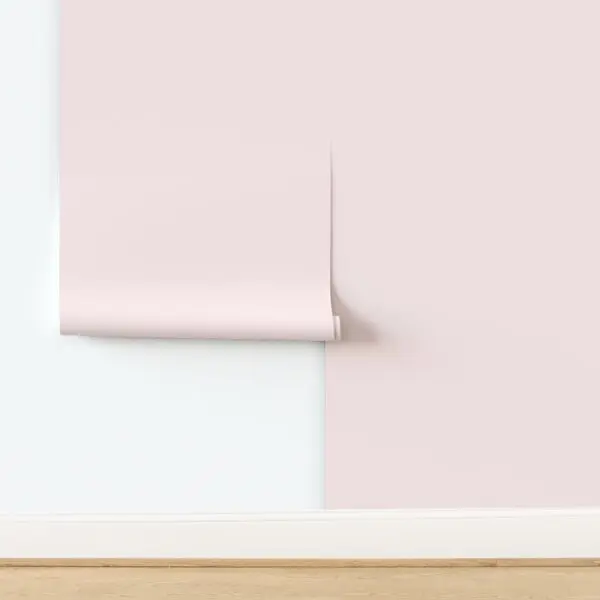 Spoonflower Pink Tropical Coordinate Light Custom Pre-pasted Wallpaper - White,gray