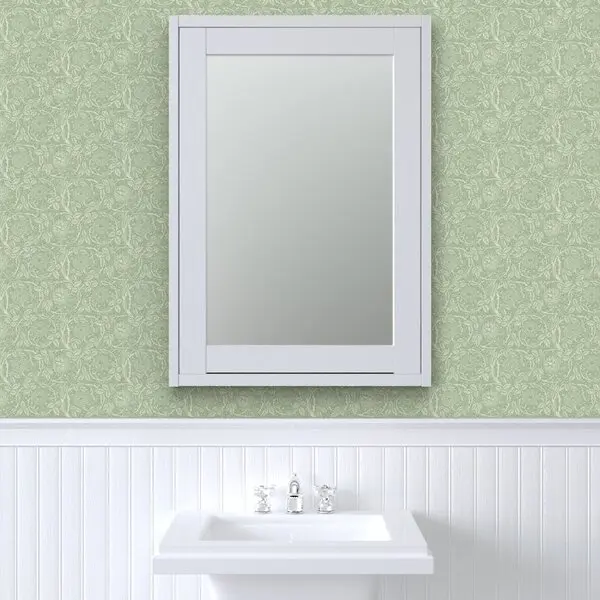 Spoonflower Classics Greek Roses Sage William Morris Traditional Wallpaper
