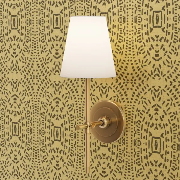 Spoonflower Vintage Modern Geometric Geo Linen French Rustic Custom Pre-pasted Wallpaper