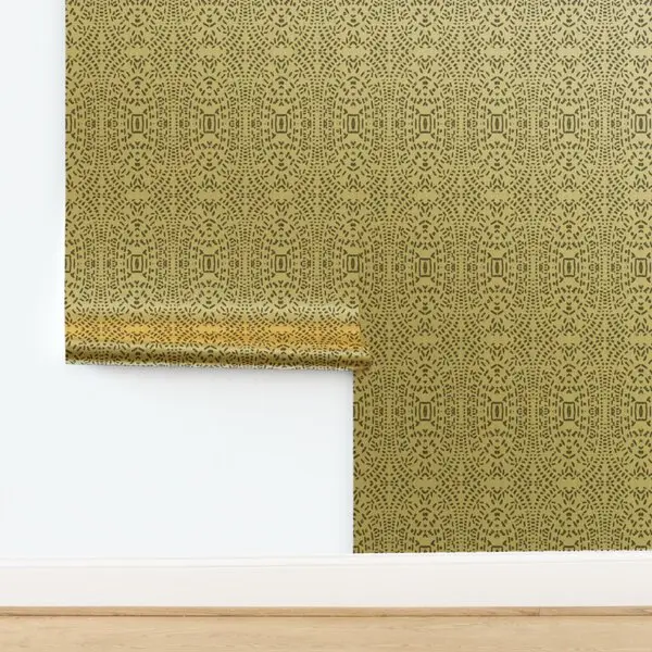 Spoonflower Vintage Modern Geometric Geo Linen French Rustic Custom Pre-pasted Wallpaper