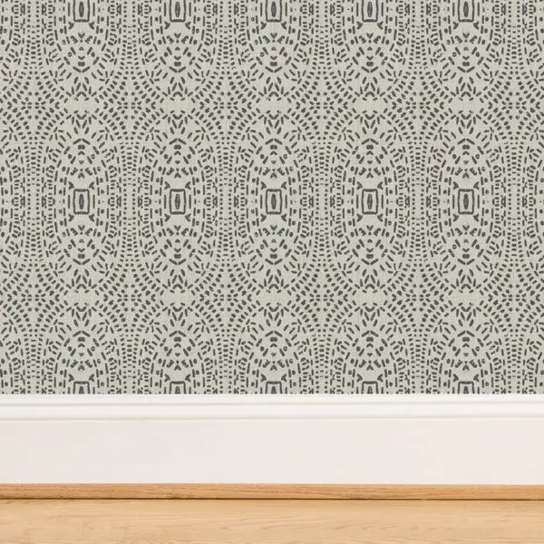 Spoonflower Vintage Modern Geometric Geo Linen French Rustic Custom Pre-pasted Wallpaper