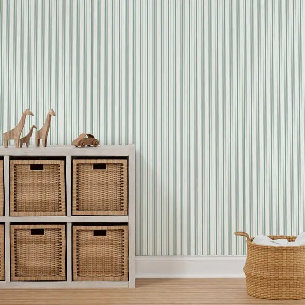 Spoonflower Mattress Ticking Stripe Vertical Wide Custom Removable Wallpaper