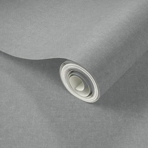 Spoonflower Grey Woven Solid Light Little Arrow Custom Removable Wallpaper - Gray