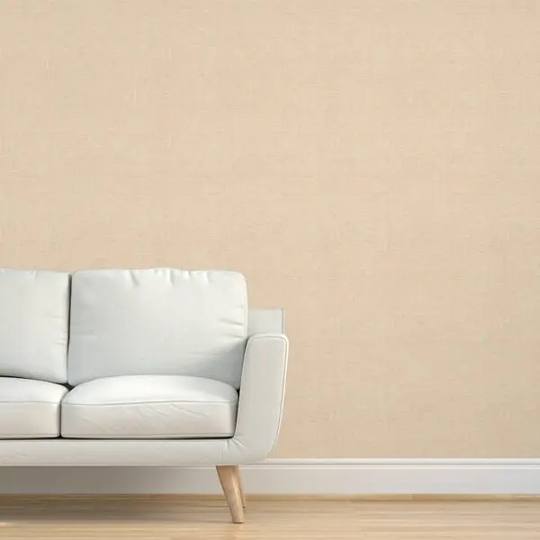 Spoonflower Blush Solid Peach Linen 100% Natural Sisal Grasscloth Wallcovering - Pink