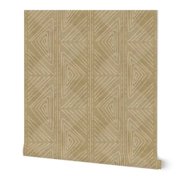Spoonflower Memphis Sand 100% Natural Sisal Grasscloth Wallcovering