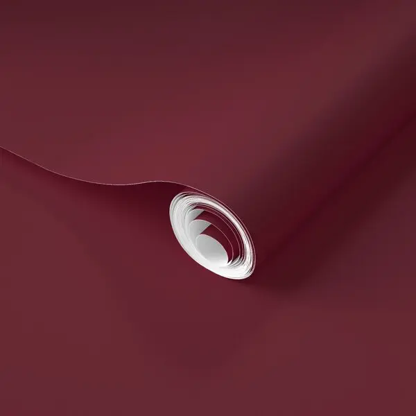 Spoonflower Burgundy Solid Wine Plain Custom Removable Wallpaper - Red