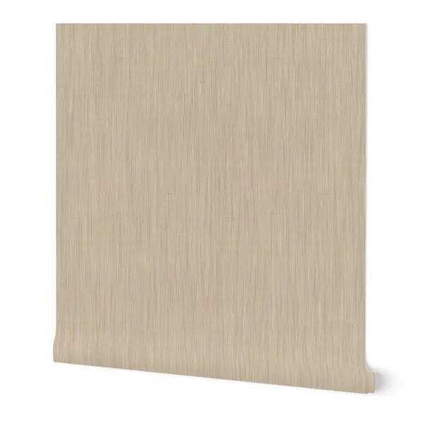 Spoonflower Elegant Neutral Traditional Classic 100% Natural Sisal Grasscloth Wallcovering - Beige