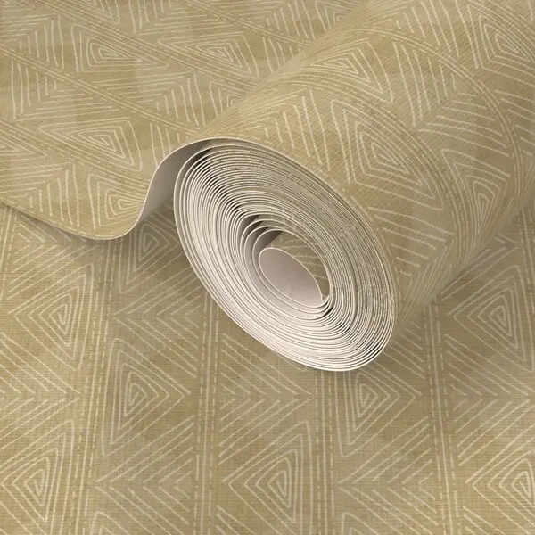 Spoonflower Memphis Sand Small 100% Natural Sisal Grasscloth Wallcovering - Beige