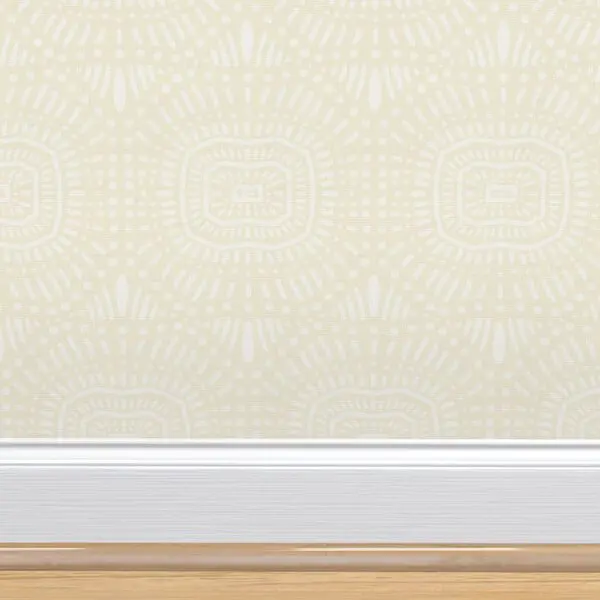 Spoonflower Boho Dotted Doily Crochet 100% Natural Sisal Grasscloth Wallcovering