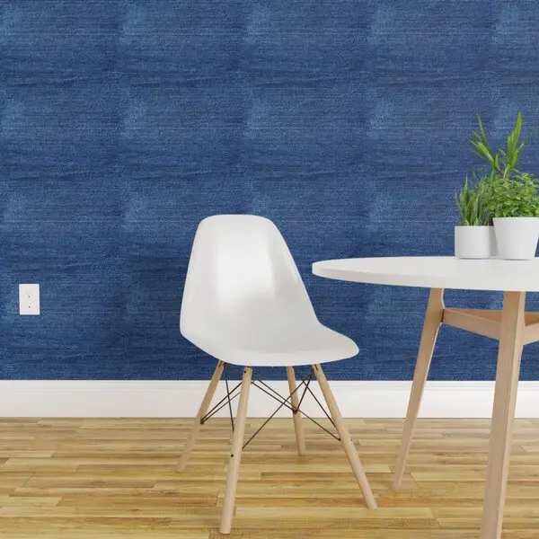 Spoonflower Jeans Texture Removable Wallpaper