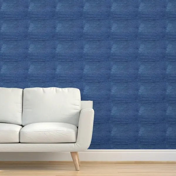 Spoonflower Jeans Texture Removable Wallpaper