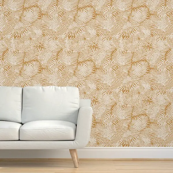 Spoonflower Boho Safari Collection No. 002 Large 100% Natural Sisal Grasscloth Wallcovering - Brown