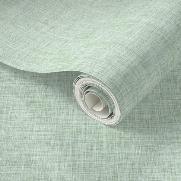 Spoonflower Mint Rarin18 Custom Pre-pasted Wallpaper - Mint,green