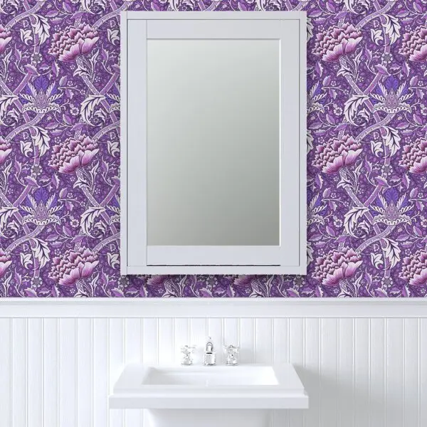Spoonflower Victorian Botanical Morris Custom Removable Wallpaper