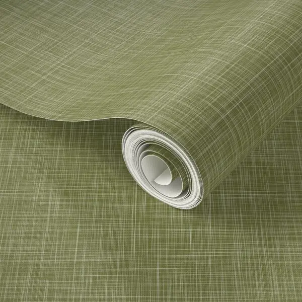 Spoonflower Avocado Texture Solid Custom Pre-pasted Wallpaper - Green