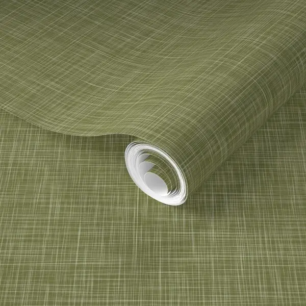 Spoonflower Avocado Texture Solid Custom Pre-pasted Wallpaper - Green