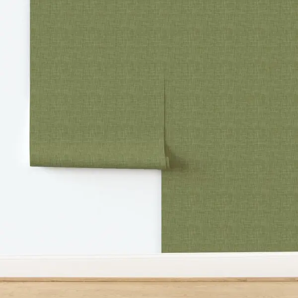 Spoonflower Avocado Texture Solid Custom Pre-pasted Wallpaper - Green