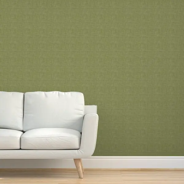 Spoonflower Avocado Texture Solid Custom Pre-pasted Wallpaper - Green