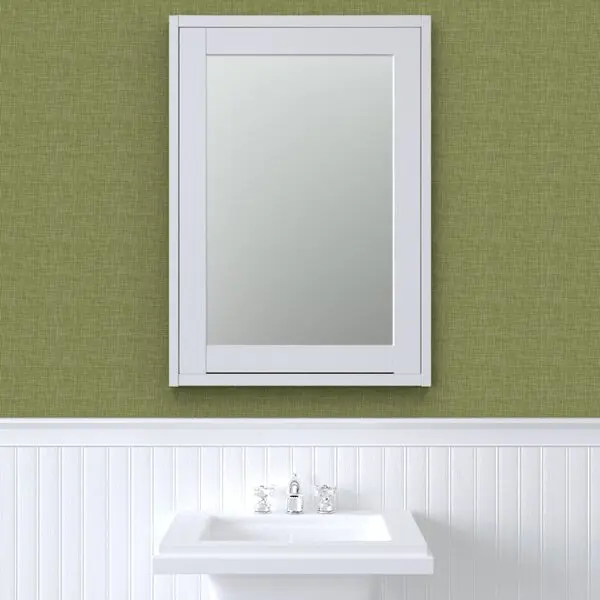 Spoonflower Avocado Texture Solid Custom Pre-pasted Wallpaper - Green