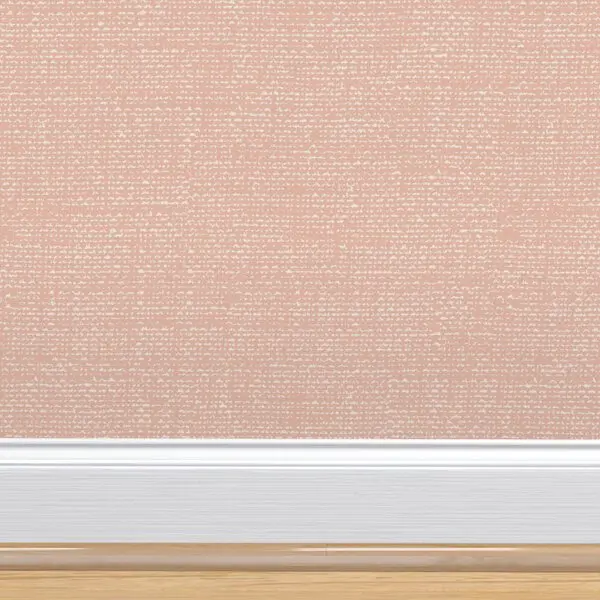 Spoonflower Blush Woven Textured Solid 100% Natural Sisal Grasscloth Wallcovering - Pink
