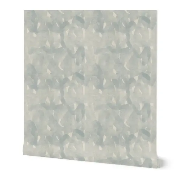 Spoonflower Watercolor Doodles 100% Natural Sisal Grasscloth Wallcovering