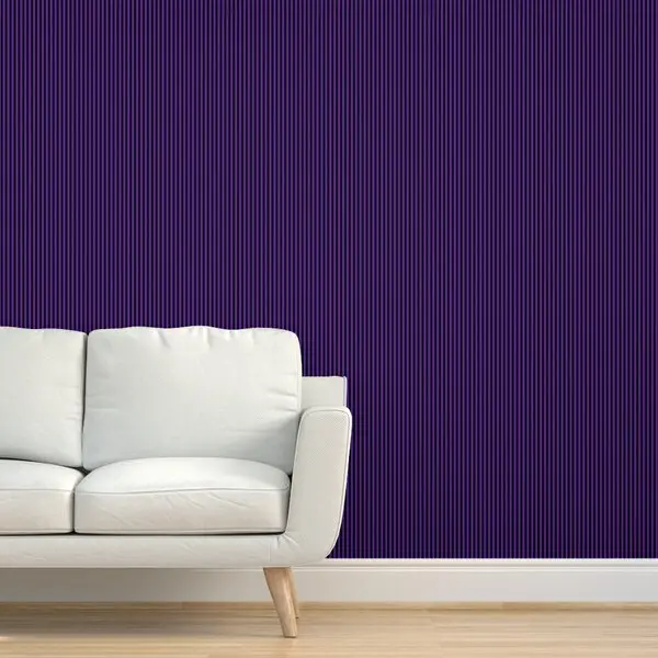 Spoonflower Purple Black Stripes Lines Stripe Custom Removable Wallpaper