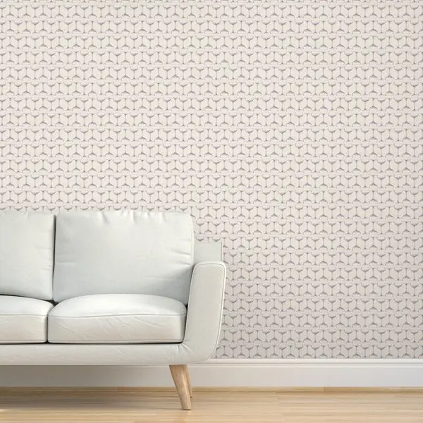 Spoonflower Retro Celebration Celebrate Cocktail Champagne Custom Pre-pasted Wallpaper