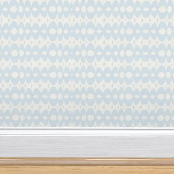 Spoonflower White Waves Ocean Beach Shells Palm 100% Natural Sisal Grasscloth Wallcovering