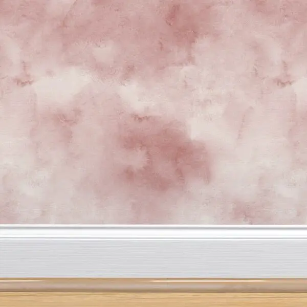Spoonflower Watercolor Abstract Dusty 100% Natural Sisal Grasscloth Wallcovering - Pink