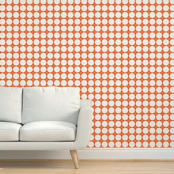 Spoonflower White Flame Connection 100% Natural Sisal Grasscloth Wallcovering