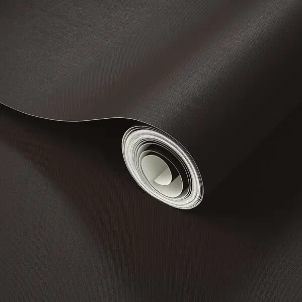 Spoonflower Black Brown Coffee Plain Solid Dark Custom Removable Wallpaper - Gray,black