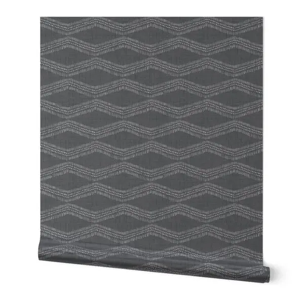 Spoonflower White Grey Decor Linen Bohemian Textured Rustic Wallpaper