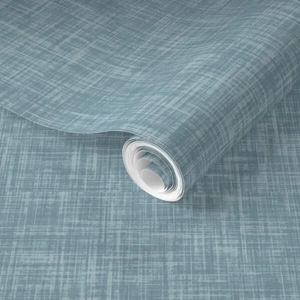 Spoonflower Texture Look Custom Pre-pasted Wallpaper - Blue