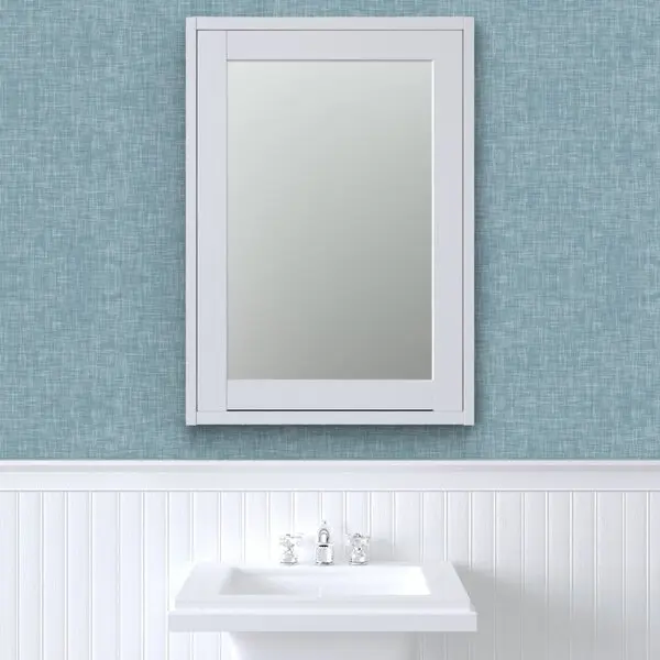 Spoonflower Texture Look Custom Pre-pasted Wallpaper - Blue