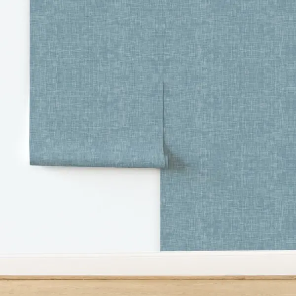 Spoonflower Texture Look Custom Pre-pasted Wallpaper - Blue