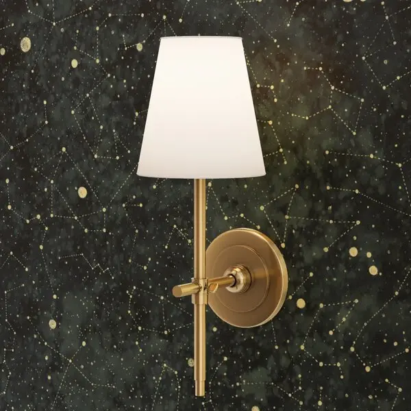 Spoonflower Star Stars Night Sky Watercolor Starry Galaxy Custom Pre-pasted Wallpaper - Blue