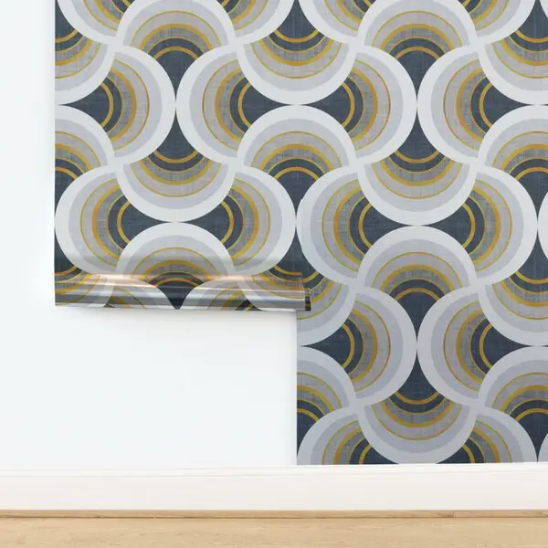 Spoonflower Vintage Retro Geometric Abstract Wallpaper Art Wallpaper
